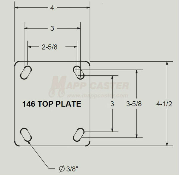 4" x 4-1/2" Weld on Top Plate / Shim - STAINLESS STEEL – GroovedWheels.com
