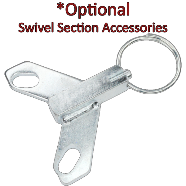 8" x 2" Cast Iron V-Groove Wheel Kingpinless Swivel Brake Caster - 1,2 ...